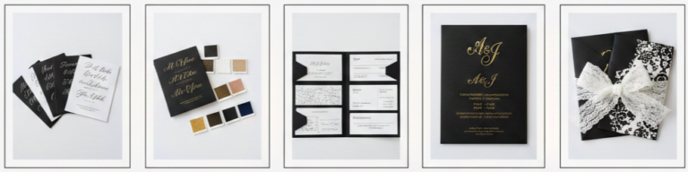 Affordable Black Classic Pocket Wedding Invites Iwps090 – Wedding ...